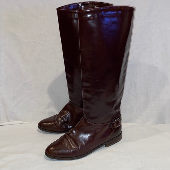 Euroflex | Shoes | Euroflex Brown Leather Tall Knee High Riding Boots ...